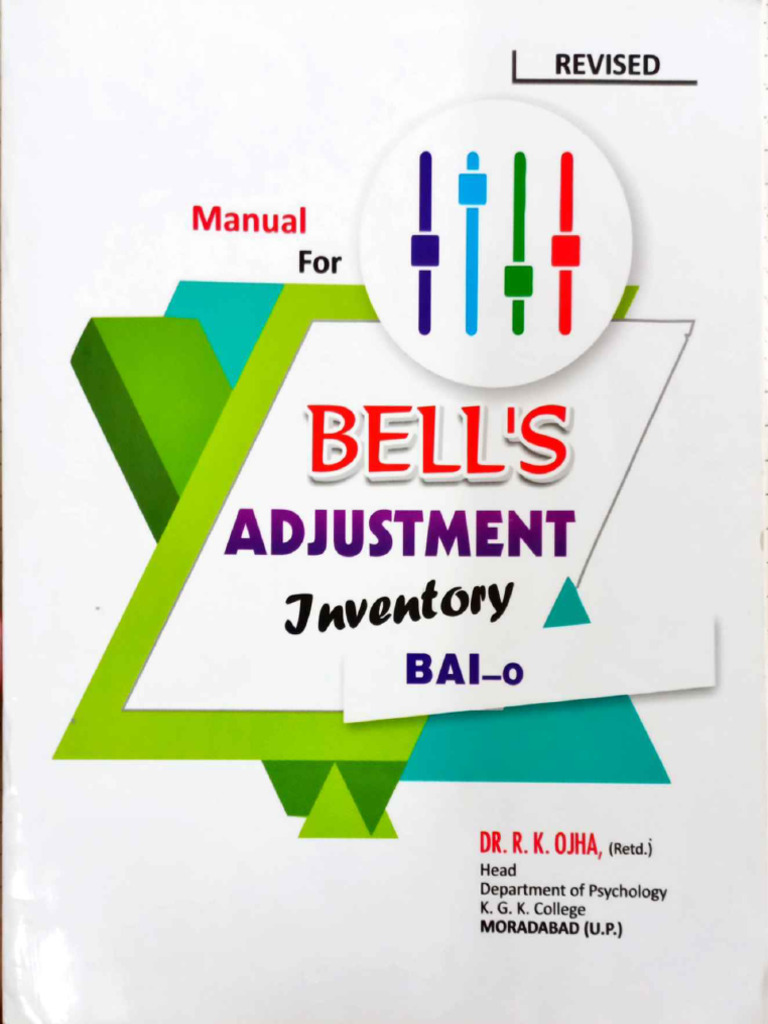 Bell's Adjustment Inventory MANUAL | PDF