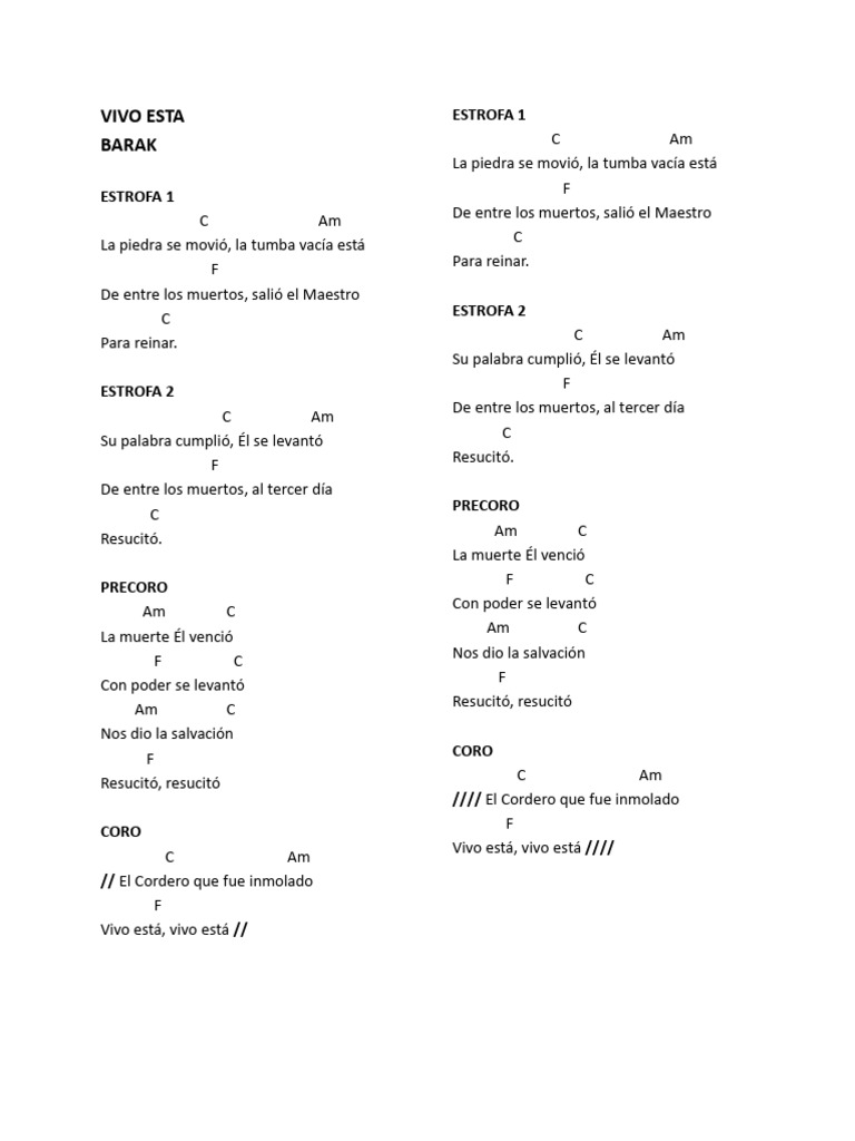 Barak - Vivo Esta | PDF