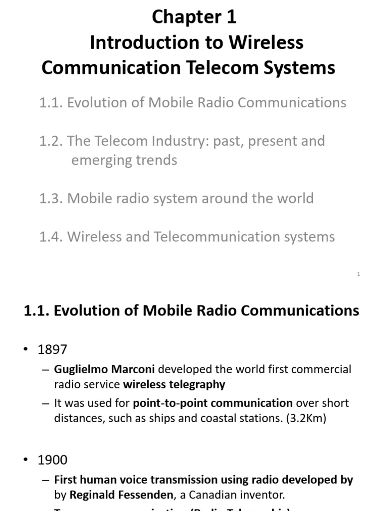 Evolution of Wireless Communication Systems | PDF | Cellular Network ...