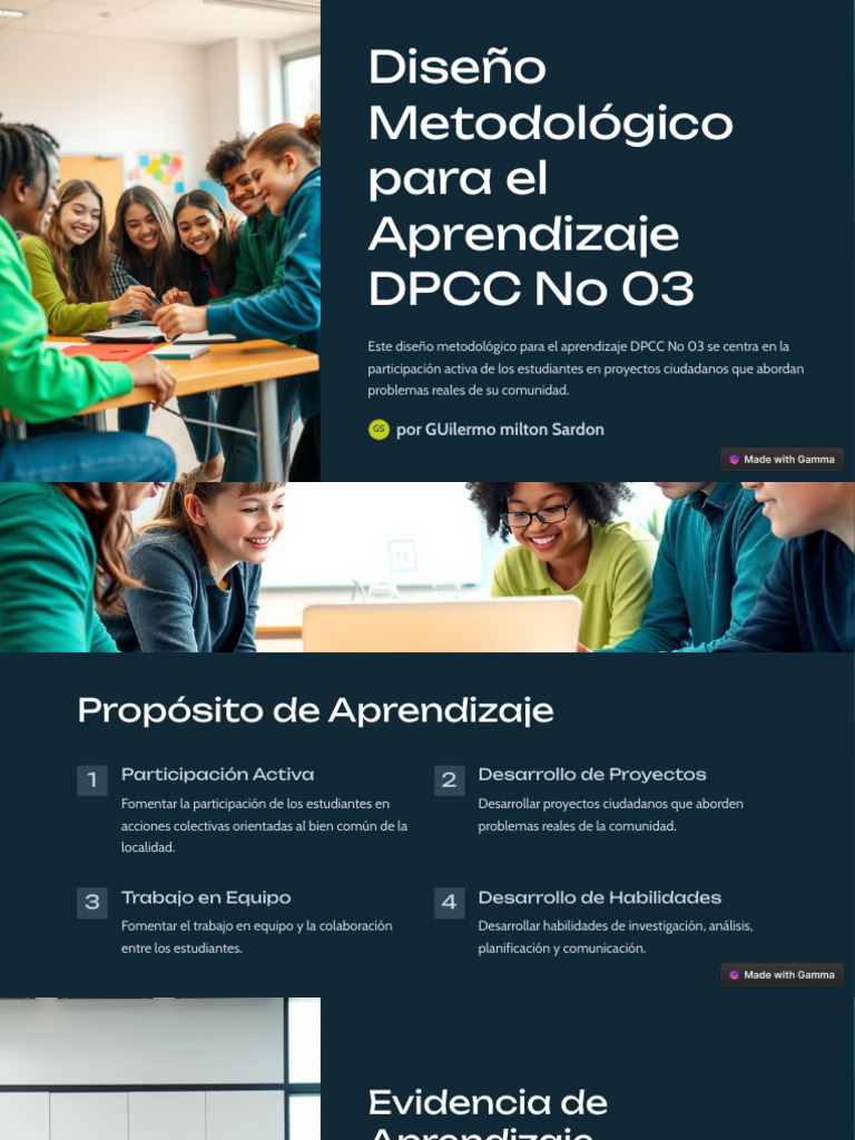 Diseno-Metodologico-para-el-Aprendizaje-DPCC-No-03 | PDF | Aprendizaje | Contaminación