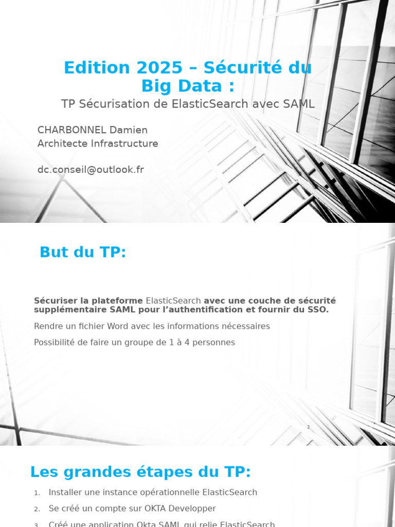 Securite du Big Data - TP Sécurisé ElasticSearch | PDF