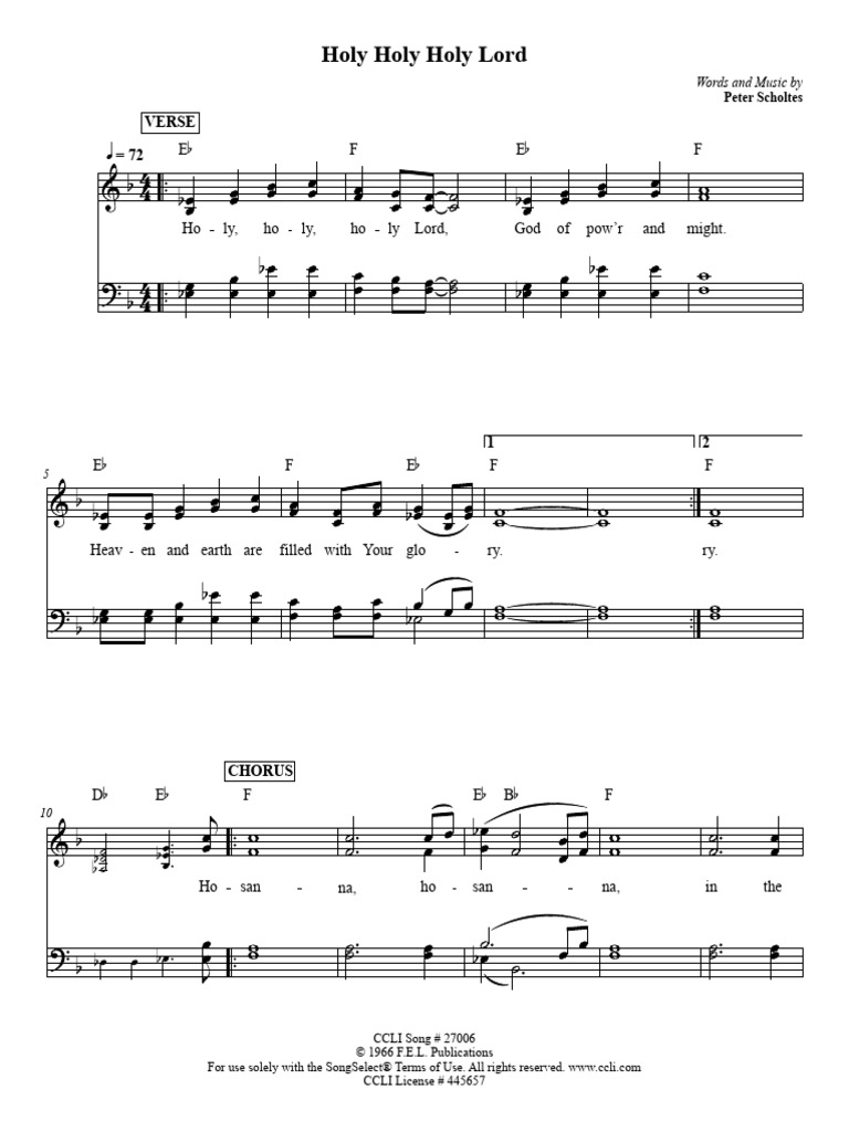 Holy Holy Holy Lord-vocal-F | PDF