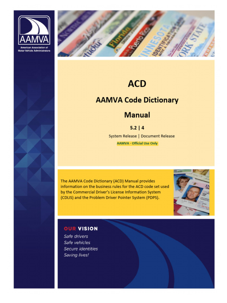 AAMVA Code Dictionary | PDF | Driver's License | Dangerous Goods