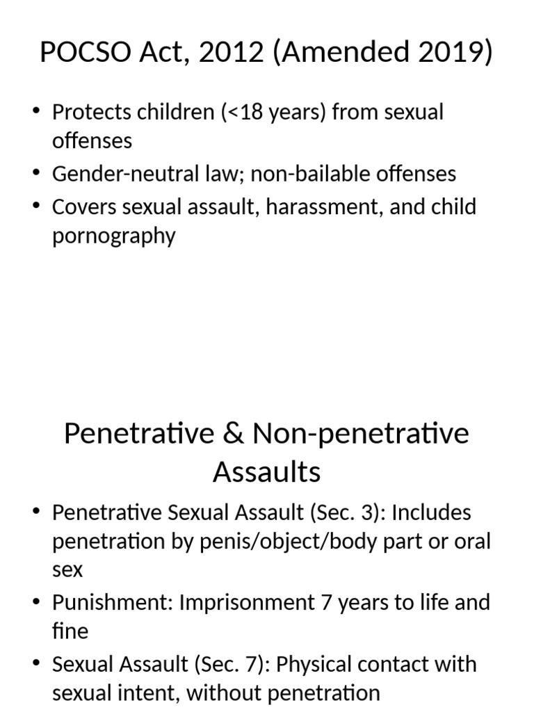 POCSO Act 2012 Presentation | PDF