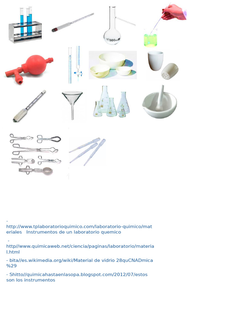 Instrumentos y Materiales de Laboratorio Químico | PDF