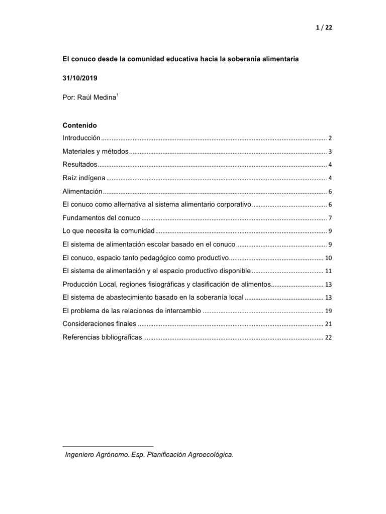El Conuco | PDF | Alimentos | Agricultura