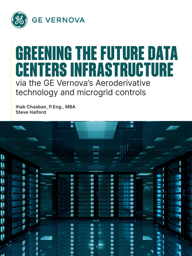 Greening Data Centers with GE Aeroderivatives | PDF | Electrical Grid ...