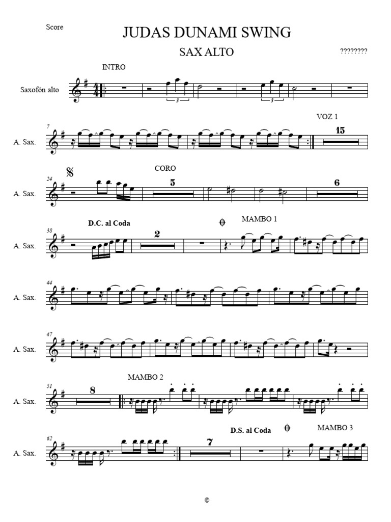 Judas Sax Alto | PDF