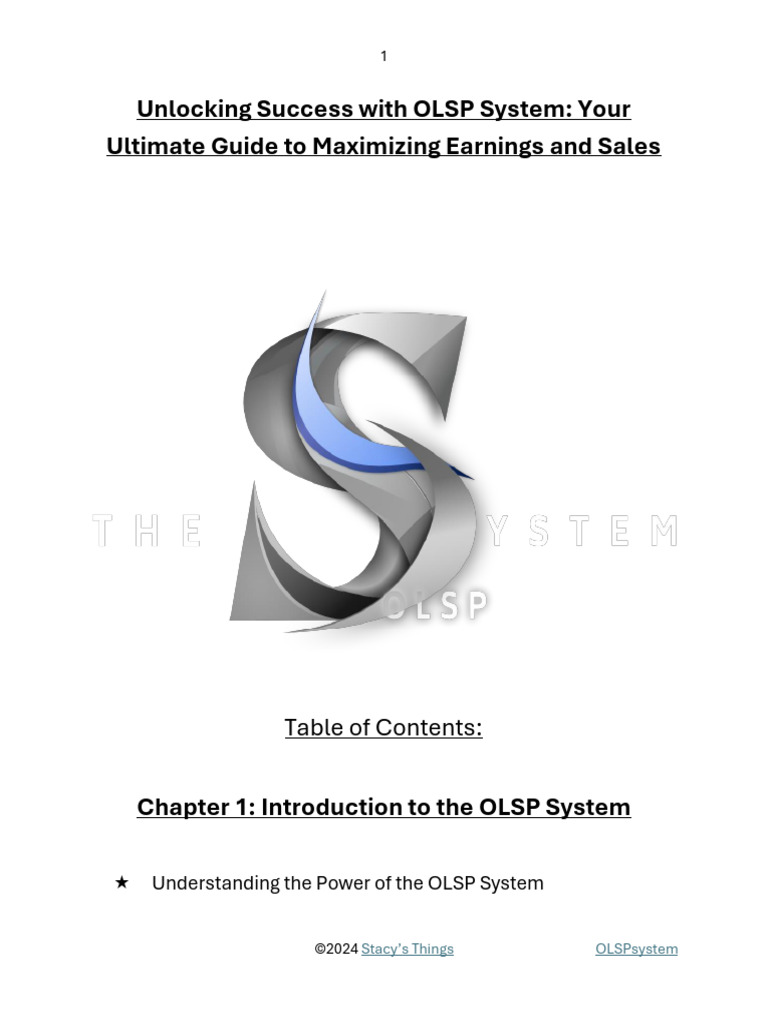 Maximize Earnings with OLSP System Guide | PDF | Entrepreneurship ...