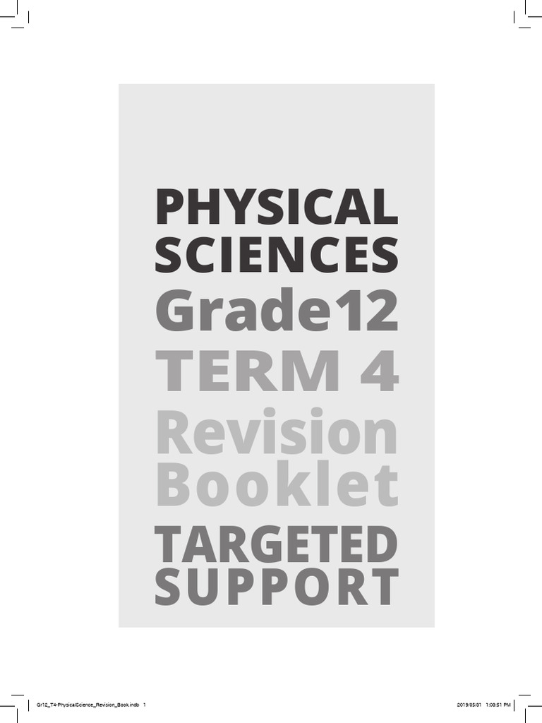 GR 12 Term 4 2019 Physical Sciences Revision Booklet | PDF | Alkene ...