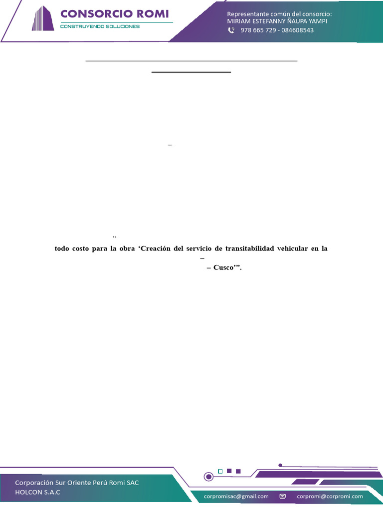 Contrato Mario Quispe | PDF