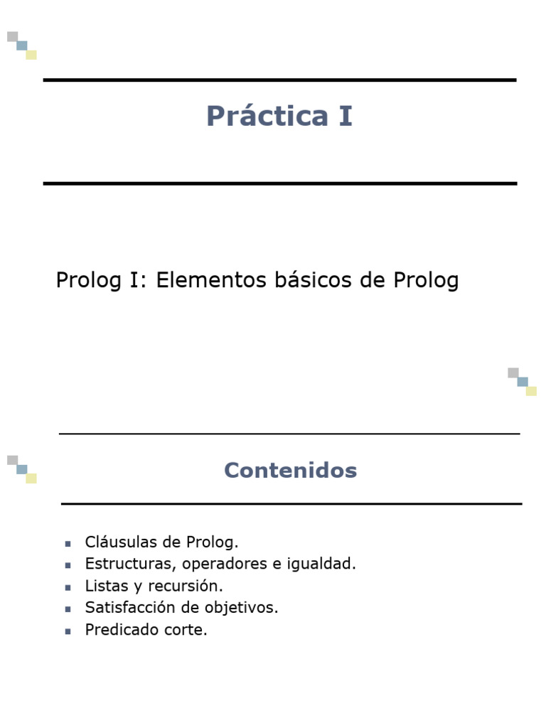 Practica I Prolog | PDF | Programa de computadora | Programación