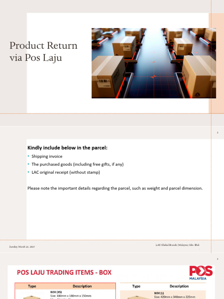 Product Return via Pos Laju | PDF | Receipt