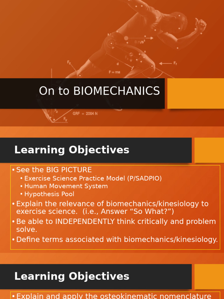 Understanding Biomechanics in Exercise Science | PDF | Anatomical Terms ...