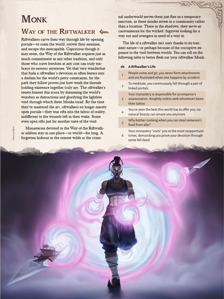 Way of the Riftwalker Monk Guide | PDF