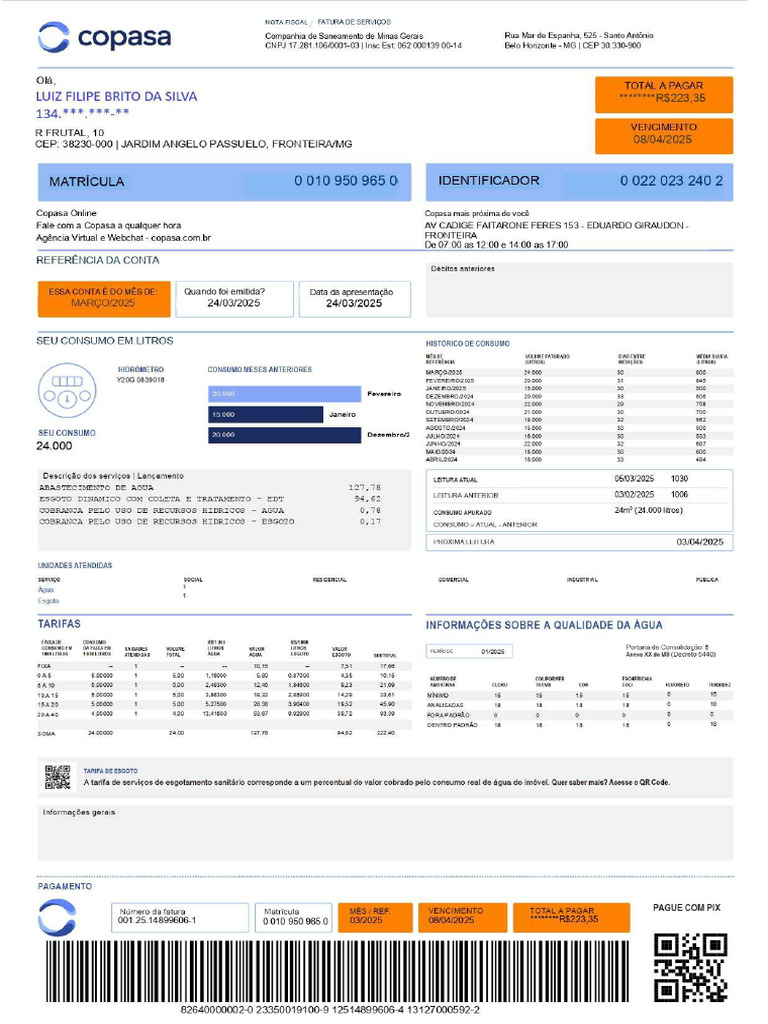 Copasa Fatura 125148996061 Page-0001 | PDF