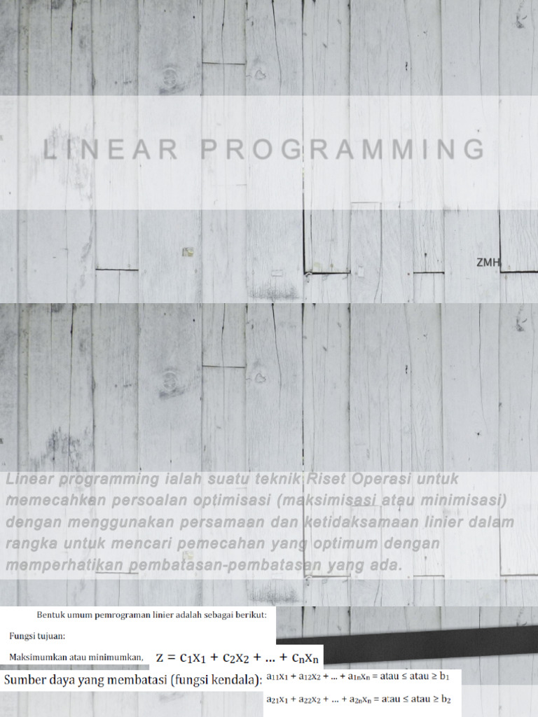 Pert4,5_Pemograman Linier (Metode Grafik) (1) | PDF