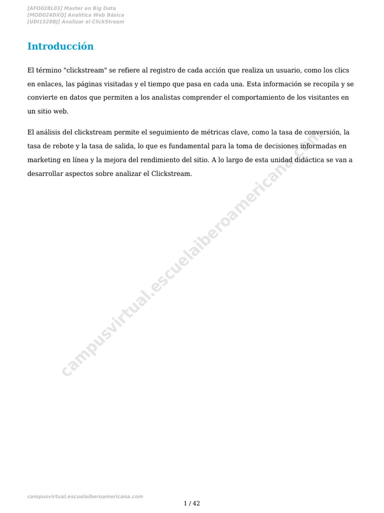 Análisis de Datos Clickstream | PDF | Posicionamiento en buscadores ...