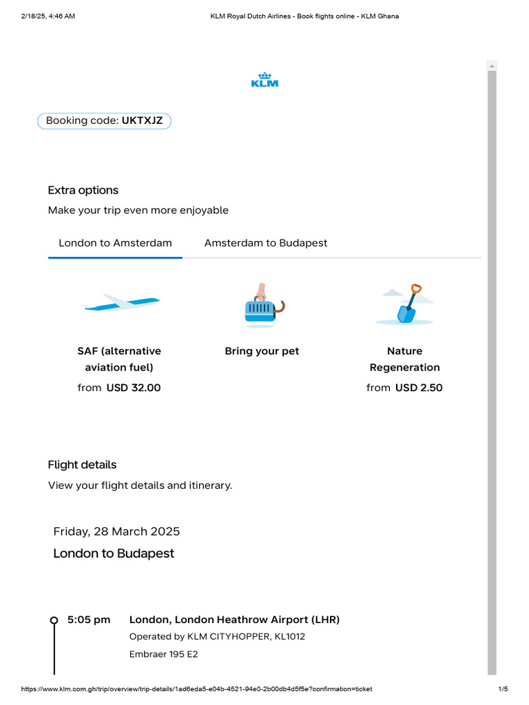 KLM Royal Dutch Airlines - Book Flights Online - KLM Ghana | PDF ...