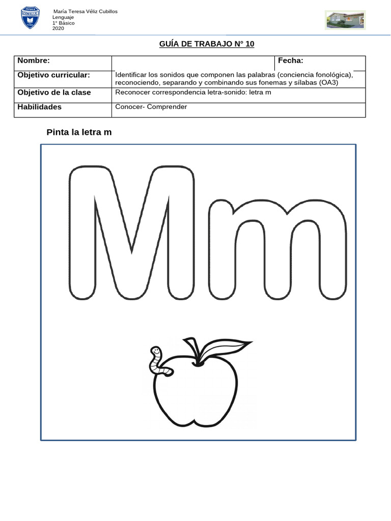 Actividades con la letra M para niños | PDF | Lingüística ...