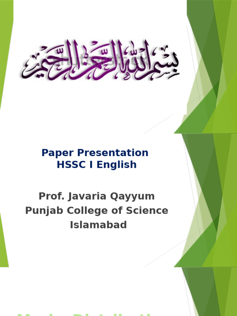 English Paper Presentation Guidelines | PDF | Question | Poetic Devices