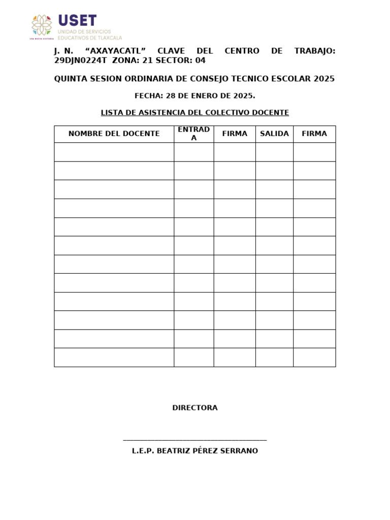 ASISTENCIA A NUMET 2024 | PDF