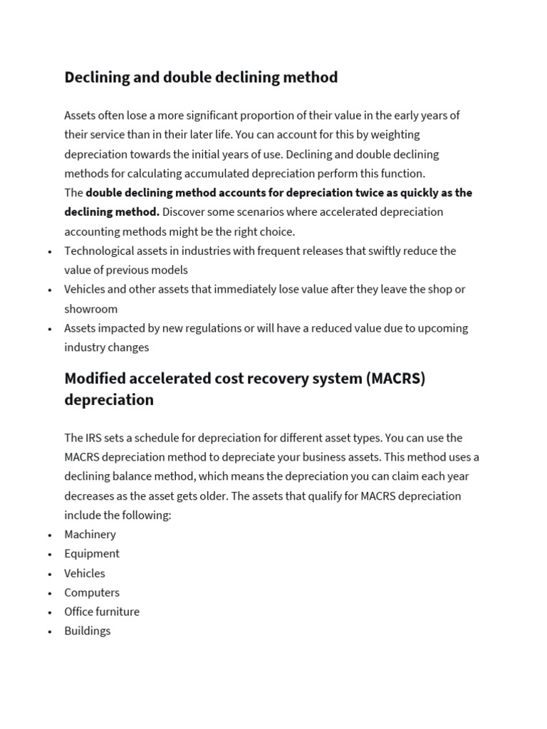 Declining and double declining method | PDF