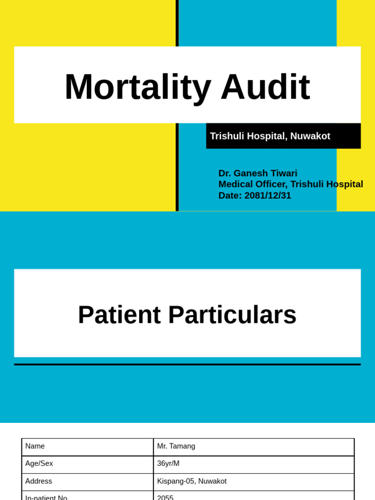 Mortality Audit f2df4f98 22b0 4f7a A5cb 0f54ddbda8fd | PDF | Pneumonia ...