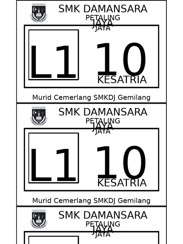 SMKDJ Cemerlang Students List | PDF