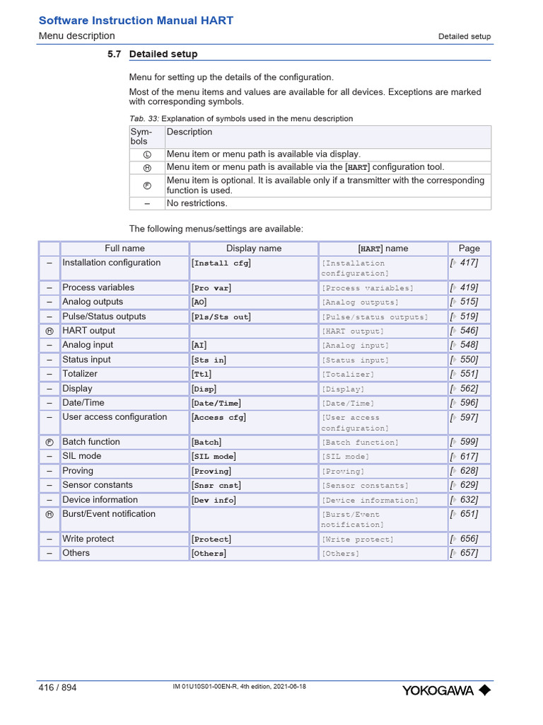 Software (Hart) Rotamass (416-660) | PDF | Menu (Computing) | Parameter (Computer Programming)