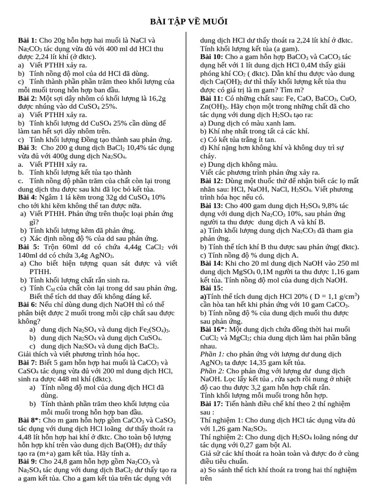 Bai Tap Ve Muoi | PDF