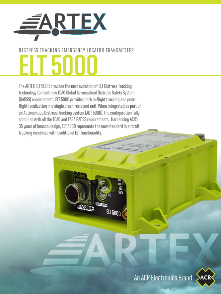 ELT 5000: Advanced Distress Tracking System | PDF | Electronics | Wireless
