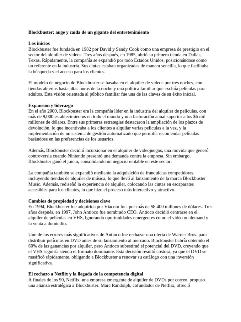 Blockbuster | PDF | Netflix | DVD