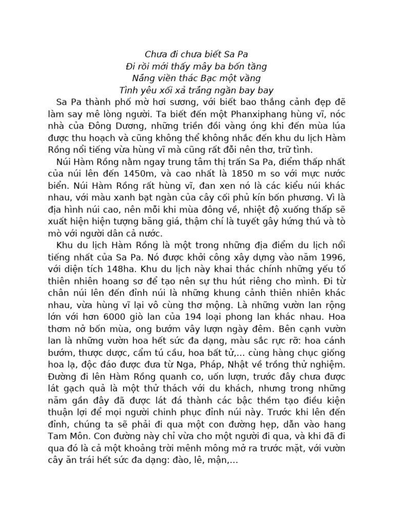 Sa Pa | PDF