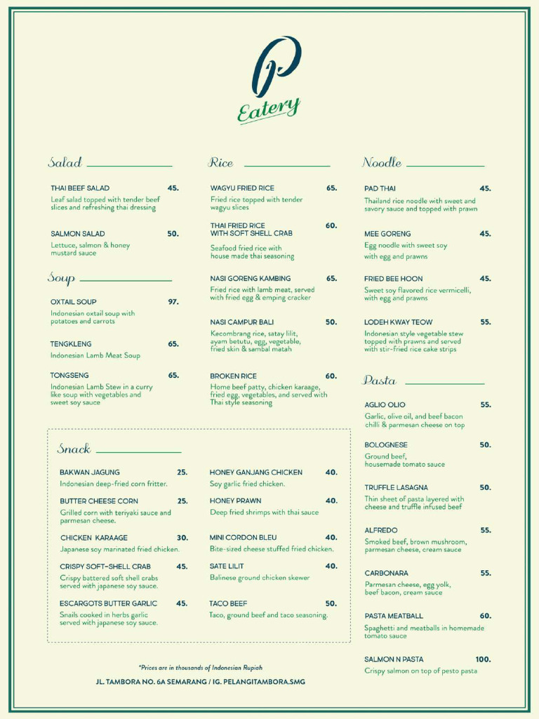 P Eatery | PDF