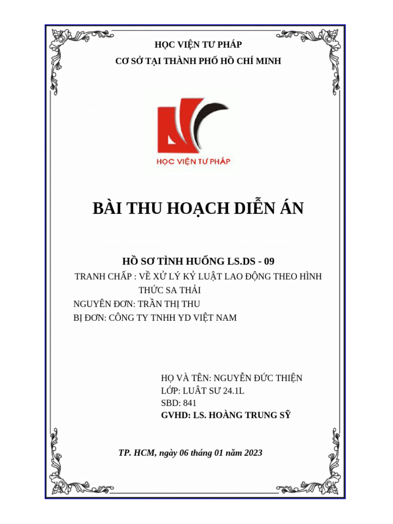 Thiện DA3 HS09 | PDF