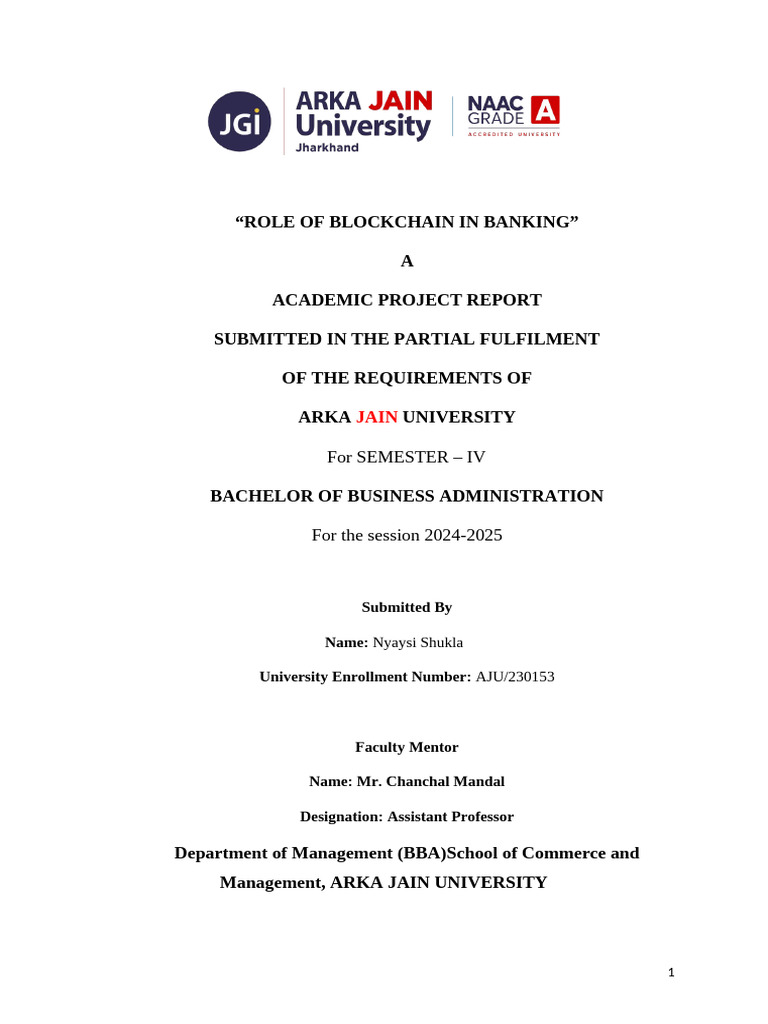 BBA Academic Project Format for Semester IV (2023-26) | PDF ...