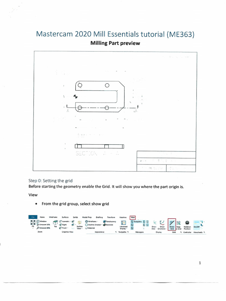 Mastercam Tutorial 2022 | PDF