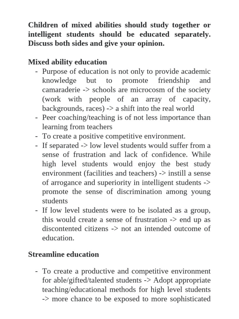 Children of Mixed Abilities | PDF