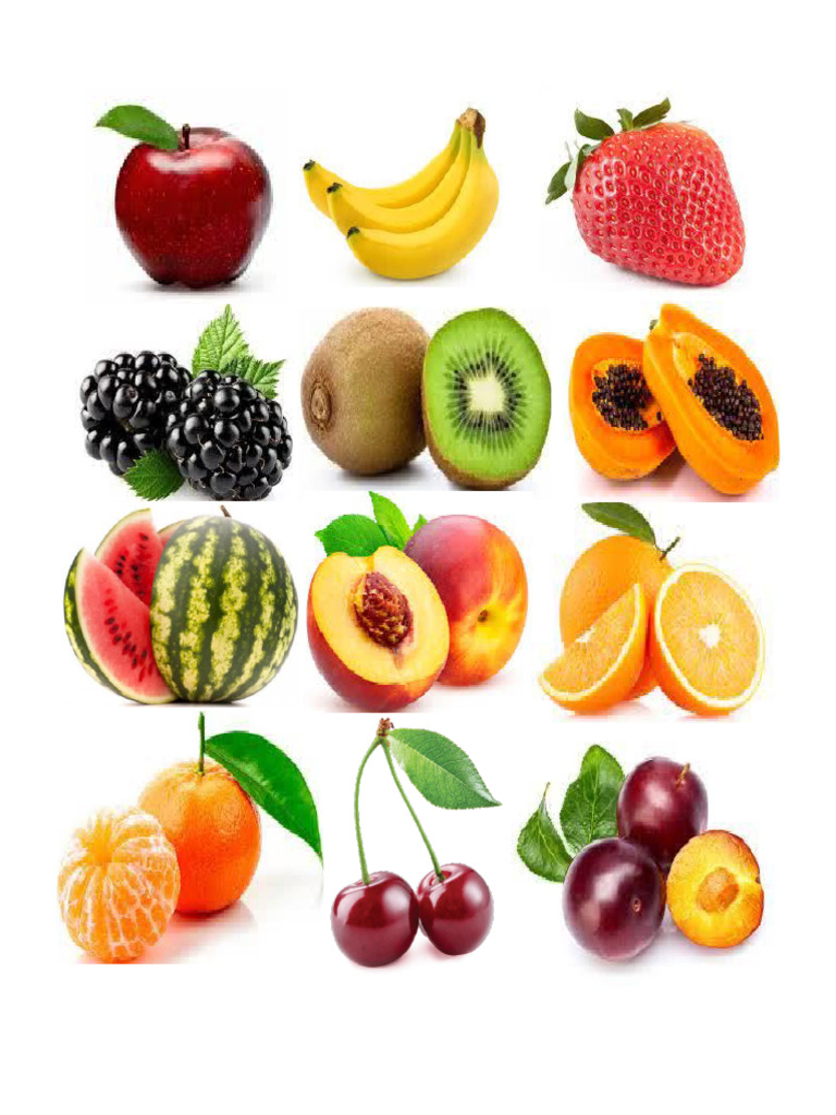 FRUTAS Y VEGETALES EN INGLES | PDF