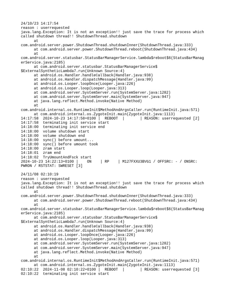 User Requested Shutdown Logs | PDF | Embedded Linux Distributions ...
