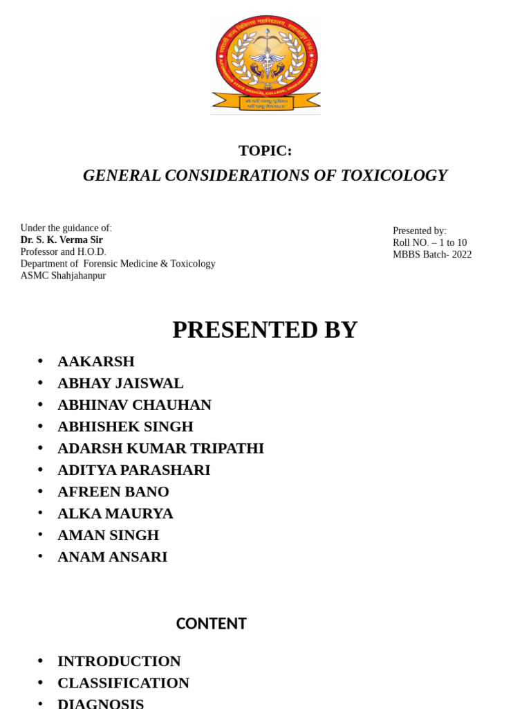 General Considerations of Toxicology | PDF | Poison | Toxicology