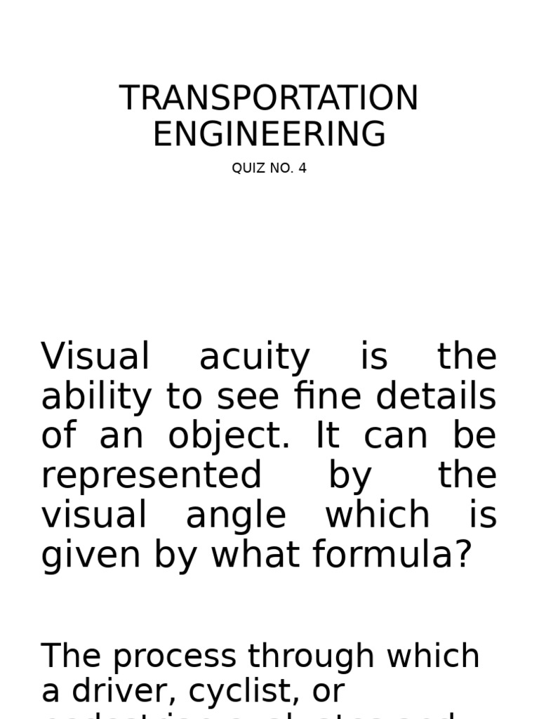 Transportation Engineering | PDF