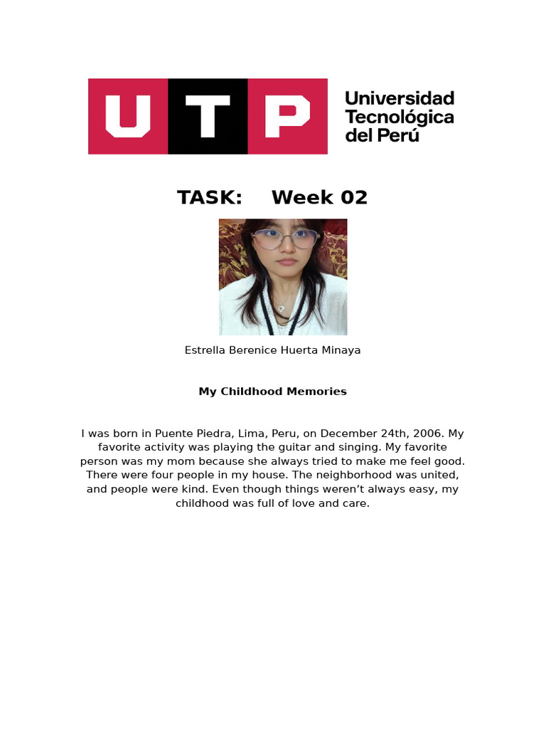 Childhood Memories in Lima, Peru | PDF