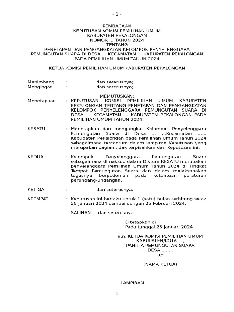 Baca Keputusan KPPS | PDF