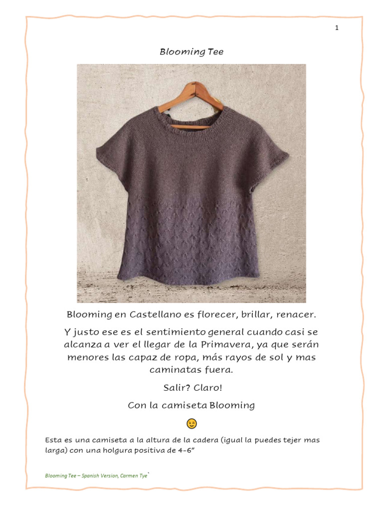 Blooming Tee J Spanish Ver | PDF