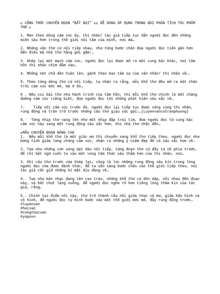 Cthuc chuyển đoạn | PDF