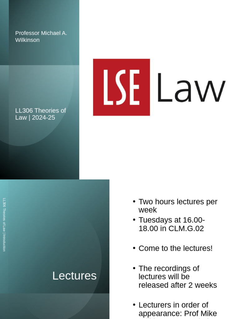 Theories of Law - Intro | PDF | Jurisprudence | Natural Law