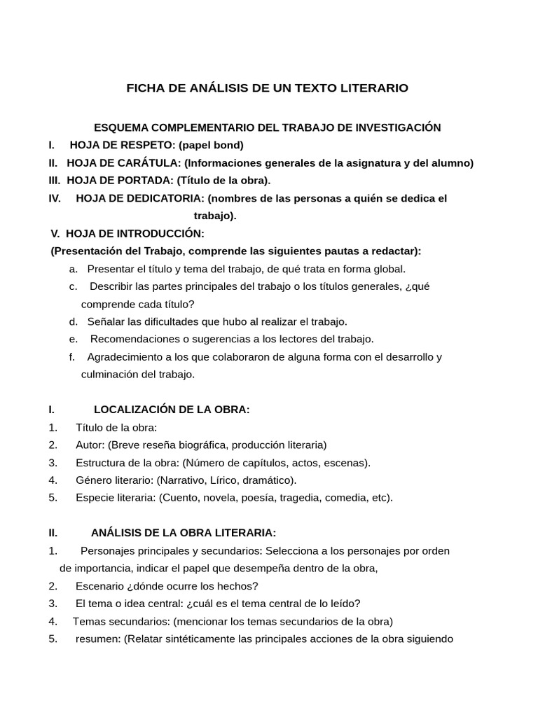 Análisis de Texto Literario | PDF
