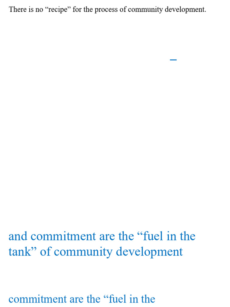 Community Development Work Process | PDF | Motivation | Motivational